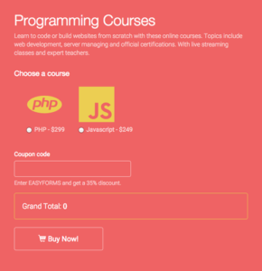 Examples – Easy Forms | PHP Form Builder with Drag & Drop