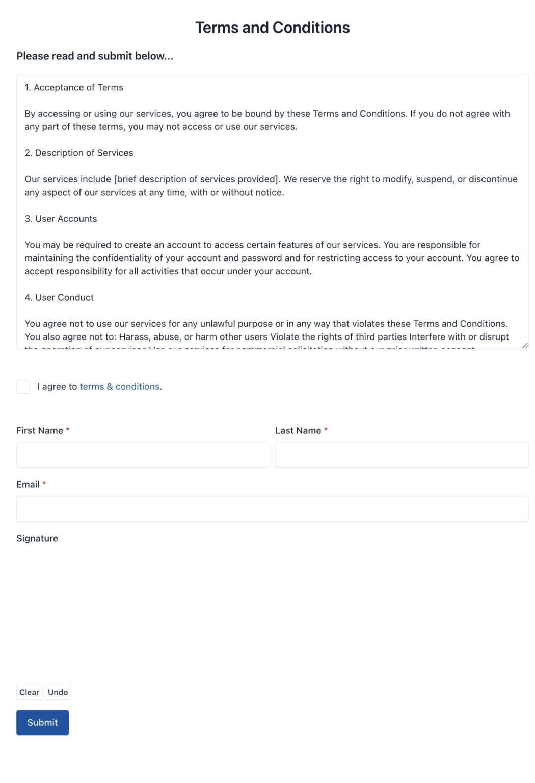 Examples – Easy Forms | PHP Form Builder with Drag & Drop